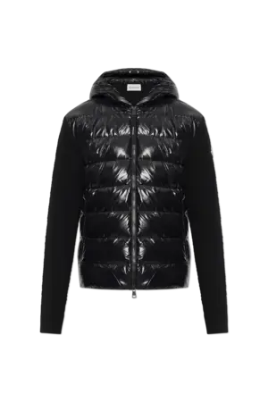 Moncler Quilted Front Cardigan - Black