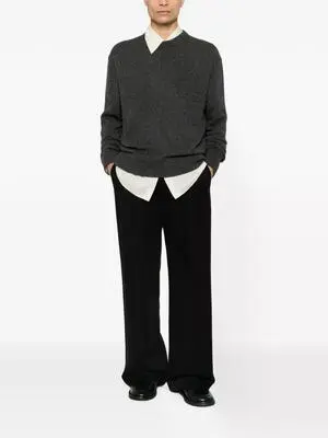 DIANA STUDIO Ribbed-trim Crew-neck Sweater - Grey