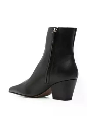 Paris Texas Jane Pointed-toe Leather Ankle Boots - Black