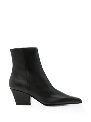 Paris Texas Jane Pointed-toe Leather Ankle Boots - Black