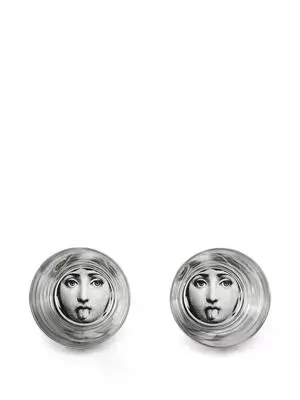 FORNASETTI Tema E Variazioni Glasses Set - Black