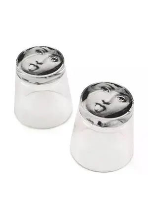 FORNASETTI Tema E Variazioni Glasses Set - Black