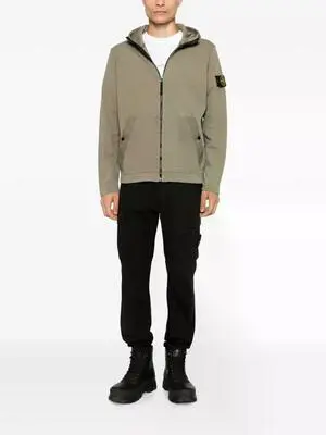 Stone Island Logo-patch Zip-up Hoodie