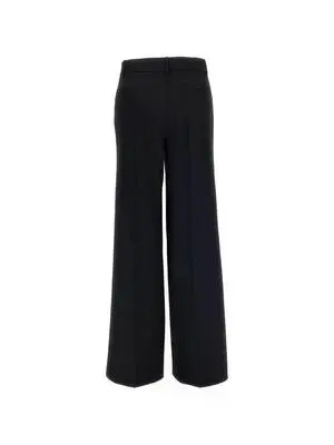 P.a.r.o.s.h Wide-leg High-waisted Trousers - Black