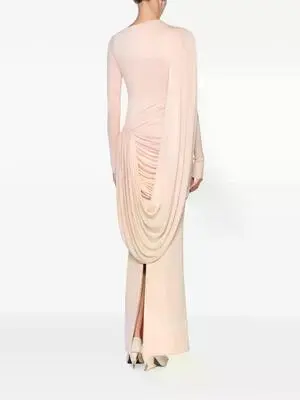 CHATS BY C.DAM Asymmetrical Draped Maxi Dress