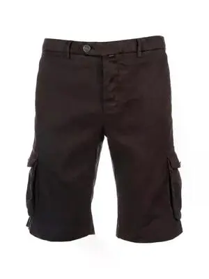 Kiton Logo-patch Cargo Shorts - Brown