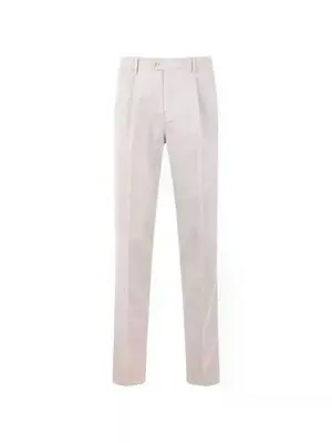 Brunello Cucinelli Pleated Cotton Chinos - White