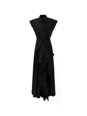 Viktor & Rolf Deconstructed Sleeveless Maxi Dress - Black