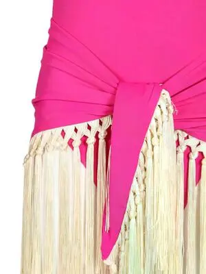 TALLER MARMO Yacare Fringe-trimmed Swimsuit