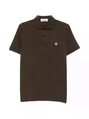 Stone Island Logo-patch Polo Shirt - Green