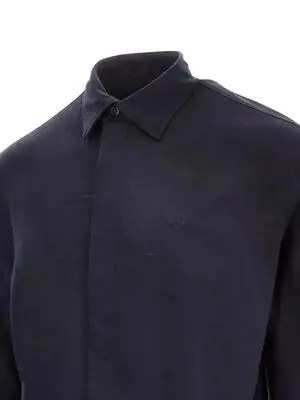 Emporio Armani Concealed-fastening Wool Shirt