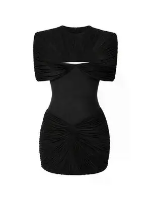 CHATS BY C.DAM Draped Mini Dress