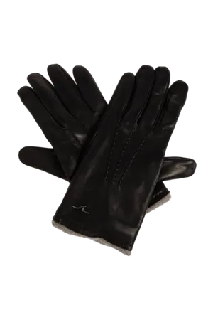 Paul & Shark Leather Gloves - Black