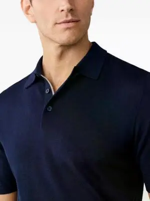 HACKETT LONDON Short-sleeve Knit Polo Shirt