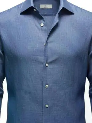100HANDS Long-sleeve Spread-collar Shirt - Blue