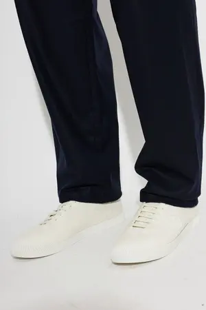 Giorgio Armani Leather Sports Shoes - Cream