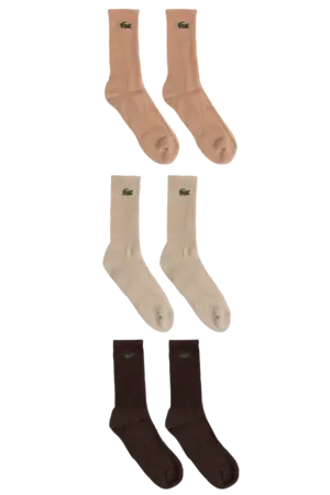 Lacoste Three-pack Of Logo Socks