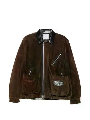 Sacai Suede Blouson - Brown
