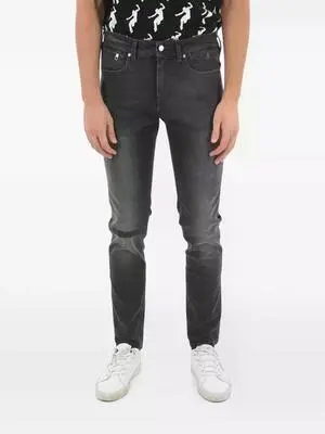 Neil Barrett Skinny Fit Faded Jeans - Black