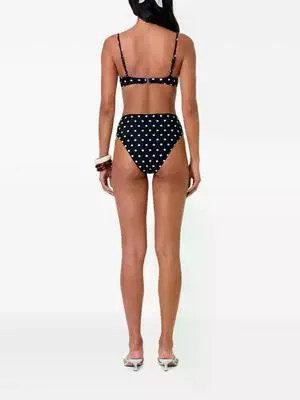 NICHOLAS Nerea High-waist Bikini Bottoms - Black