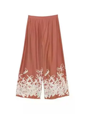 Liviana Conti Leaf-embroidered Trousers