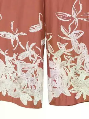Liviana Conti Leaf-embroidered Trousers
