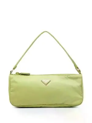 Prada 2000-2013 Tessuto Pochette Shoulder Bag - Green