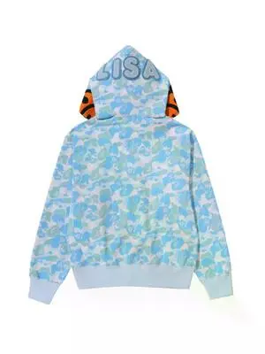 A BATHING APE Full Zip Camouflage Hoodie - Blue
