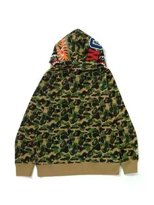 A BATHING APE Full-zip Camouflage-print Hoodie - Green