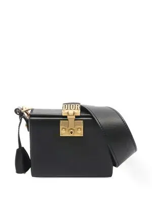 Dior 2000-2026 Small Lambskin Dioraddict Lockbox Bag Crossbody Bag - Black