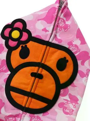 A BATHING APE Full Zip Camouflage Hoodie - Pink