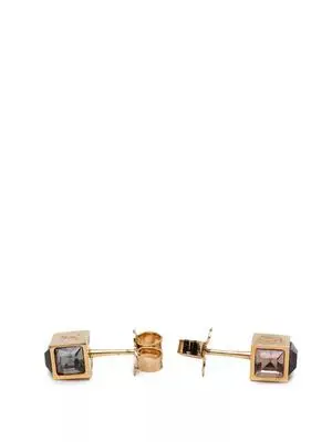 LOUIS VUITTON 2014 Tone Plated Strass Embellished Costume Stud Earrings