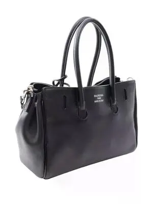Balenciaga Mini Calfskin Bel Air Carry All Tote Satchel - Black