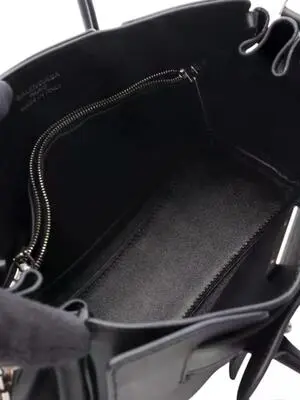 Balenciaga Mini Calfskin Bel Air Carry All Tote Satchel - Black
