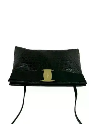 FERRAGAMO Vara Bow Embossed Crossbody Bag