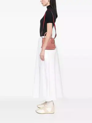 Miu Miu Goatskin Madras Side Zip Satchel