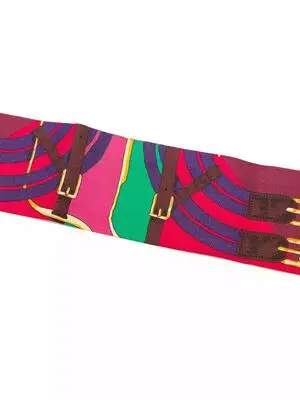 Hermès 2000-2026 Mors A Jouets Twilly Silk Scarf Scarves - Pink