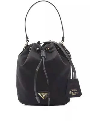 Prada 2013-2026 Mini Re Nylon Re Edition 1978 Bucket Bag - Black