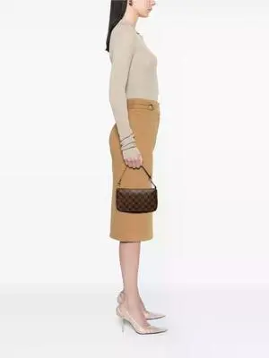 LOUIS VUITTON 2009 Damier Ebene Pochette Accessoires Shoulder Bag