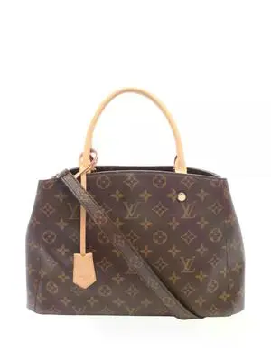 LOUIS VUITTON 2017 Monogram Montaigne Mm Satchel - Brown