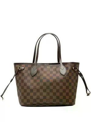 LOUIS VUITTON 2015 Damier Ebene Neverfull Pm Tote Bag - Brown