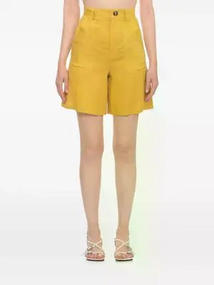 EMME Emma Dorni High-waisted Bermuda Linen Shorts