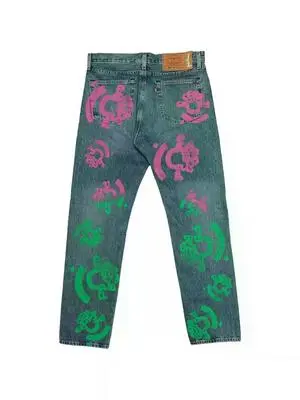 DENIM TEARS X Bstroy Tears 501 Jeans - Blue