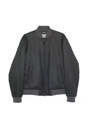 Canali Wool Zip-up Jacket - Grey