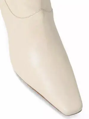 Staud Square-toe Leather Ankle Boots