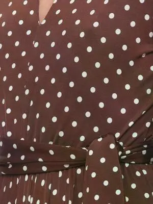 Marella Mlsangelo Polka-dot Belted Midi Dress