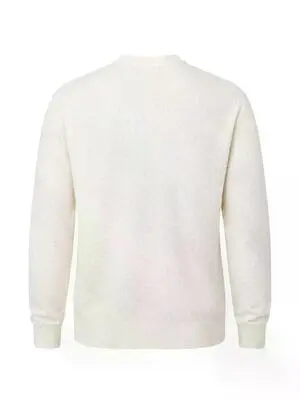 PAOLO PECORA Textured-knit Virgin Wool Sweater - White