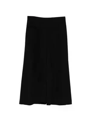 Y’s Wool Gabardine Skirt - Black