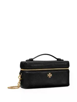 Tory Burch Charlie Quilted Leather Mini Bag - Black