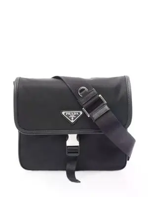 Prada 2020 Small Saffiano Leather Trim Shoulder Bag